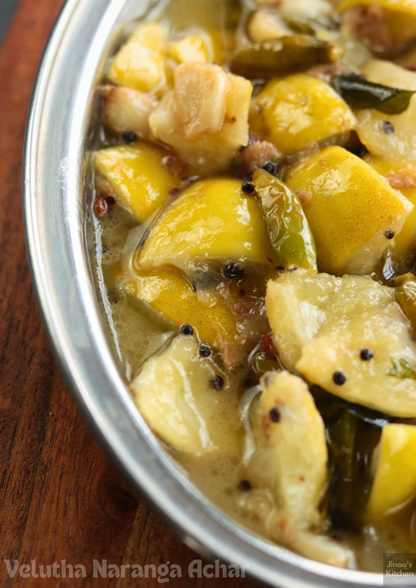 Velutha Naranga Achar - Lemon and Garlic Pickle Kerala Style | White ...