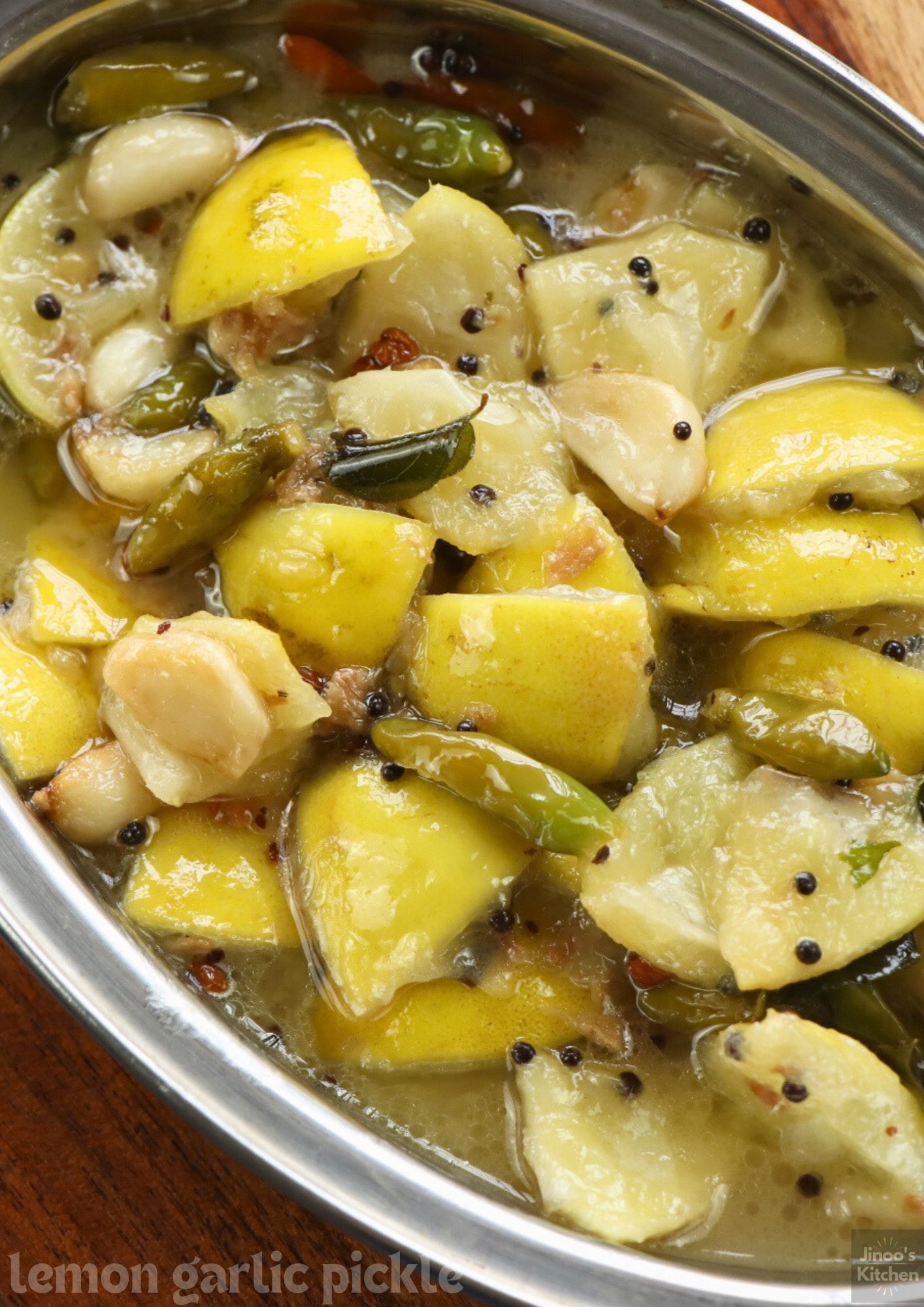 Velutha Naranga Achar - Lemon and Garlic Pickle Kerala Style | White ...
