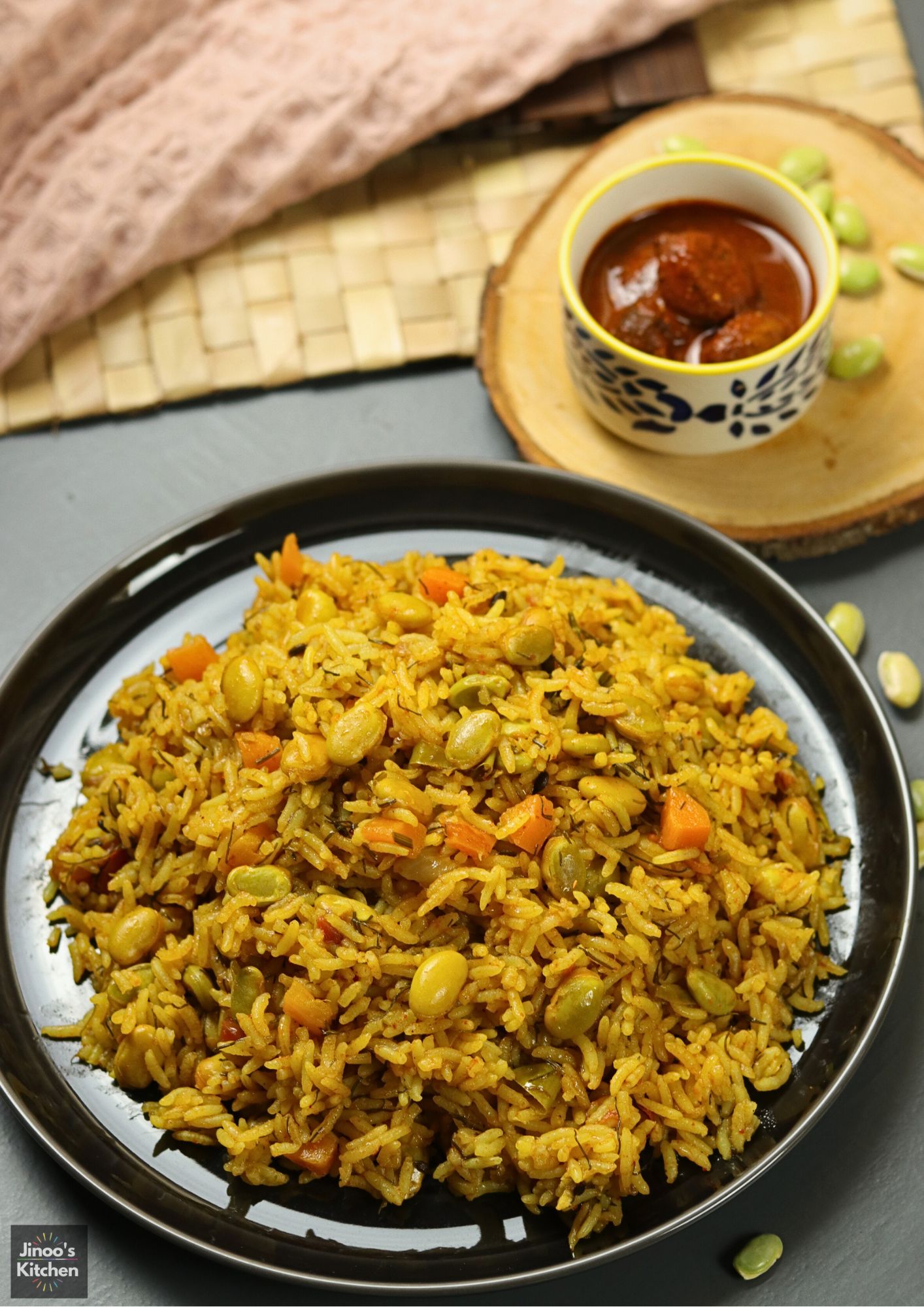 Mochai Carrot Dill Leaves Rice - Lima Beans Rice - Healthy One Pot ...